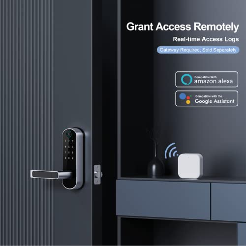 Dermum Smart Lock, Keyless Entry Door Lock, Smart Door Lock, Smart Lock for Front Door, Door Lock with Keypad, Fingerprint Door Lock, Biometric Door Lock, Digital Door Lock with Handle