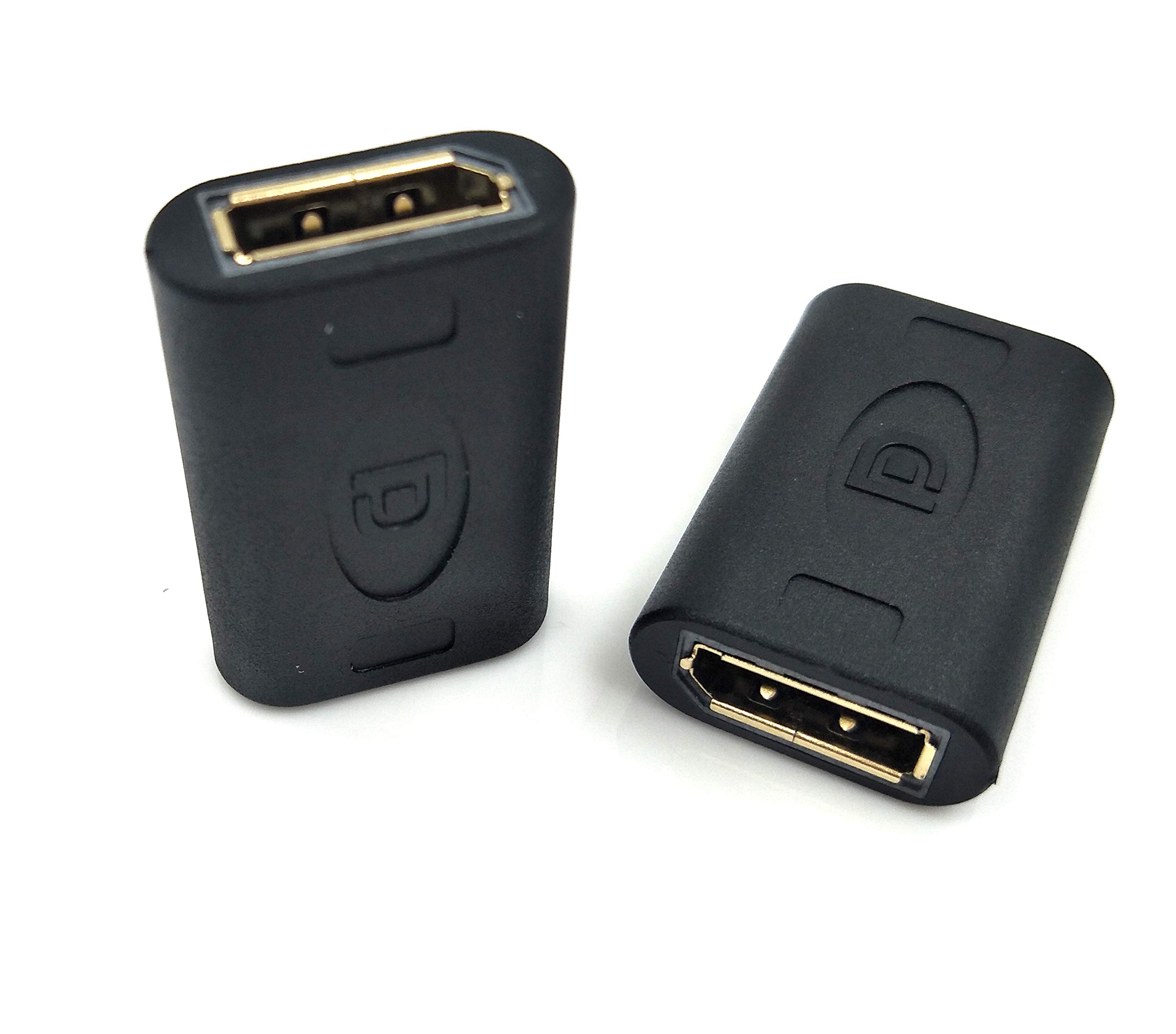 Poyiccot Displayport to Displayport Coupler, 2Pack DisplayPort (DP) Female to DisplayPort (DP) Female Convertor Extension Adapter Black (DP to DP Coupler)