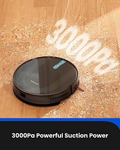 Proscenic 850T Robot Vacuum Cleaner, Wi-Fi Connected Robot Vacuum and Mop, Works with Alexa & Google Home, 3-in-1 Robotic Vacuum with 3000Pa Strong Suction on Carpets and Hard Floors, Boundary Strip