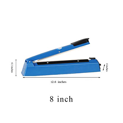 LabZhang 8inch Impulse Bag Sealer,Impulse Heat Sealer,Manual Poly Bag Heat Sealer Heat Seal Closer with Replacement Kit