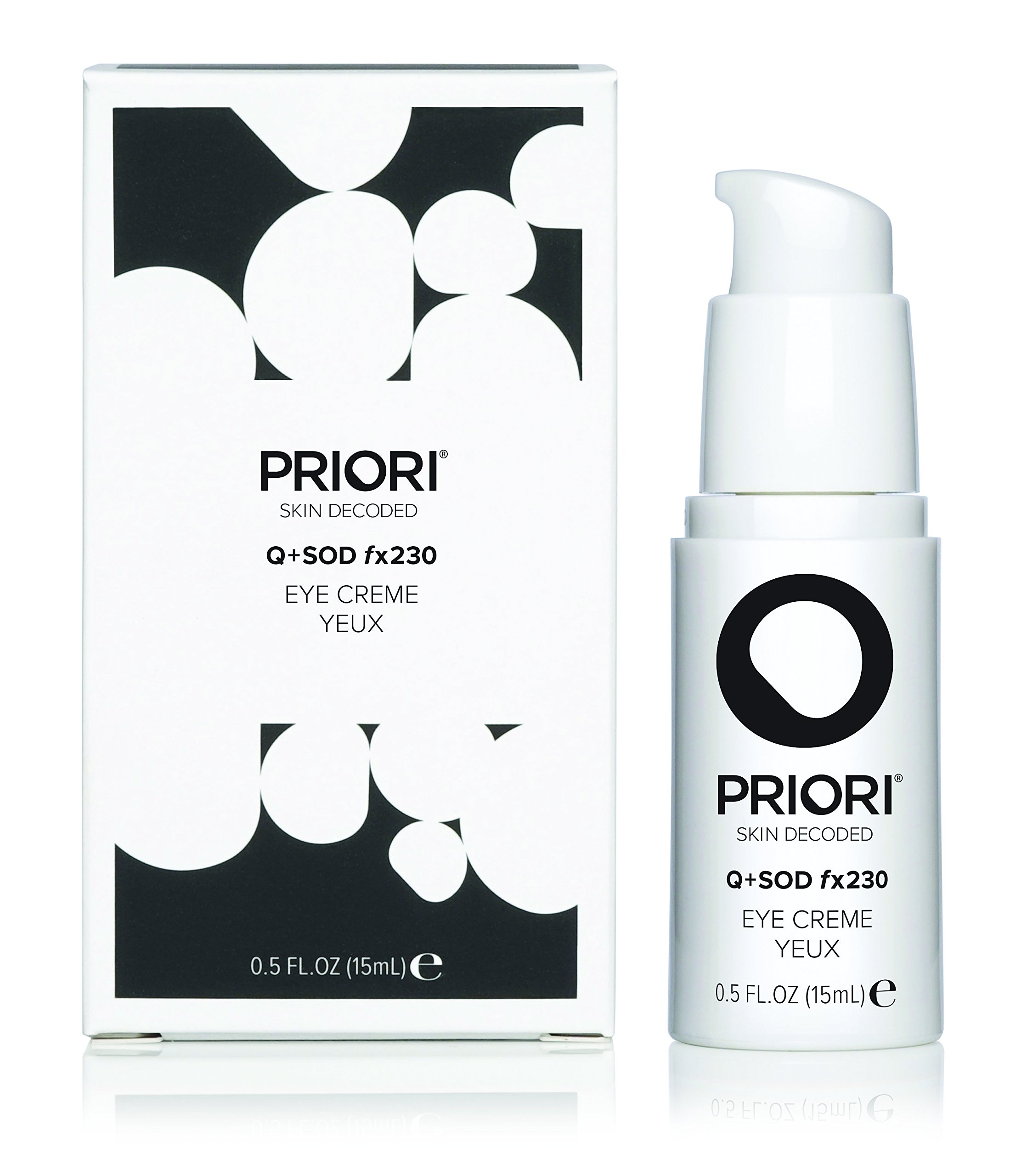Priori Skincare Eye Crème with CoQ10 Lactic Acid Retinol Caffeine SOD Age Defying Eye Cream Corrective Hydrating Rejuvenating Eye Treatment 0.5 fl oz