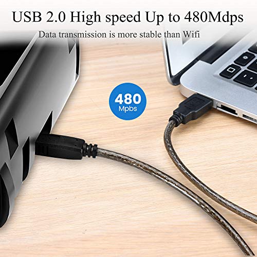 Printer Cable 25 Feet USB 2.0 Type A Male to Type B Male Printer Scanner Cable High Speed USB A to B Cable Compatible with HP, Canon, Brother, Epson, Xerox, Samsung etc