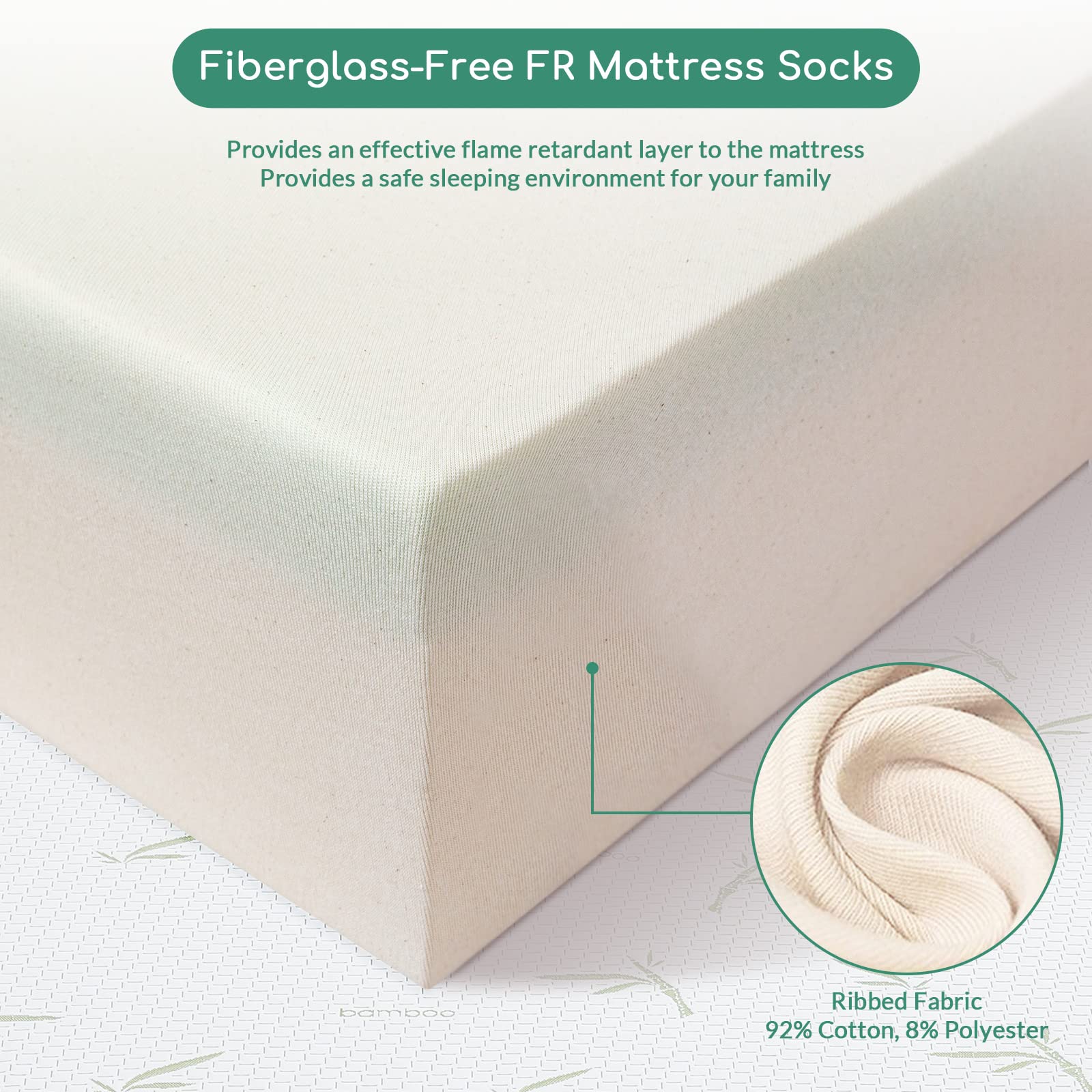 Airdown King Mattress, 10 Inch Memory Foam Mattress in a Box with Breathable Bamboo Cover, Medium Firm Green Tea Gel Mattress for Pressure Relieving, CertiPUR-US Certified, Made in USA, White