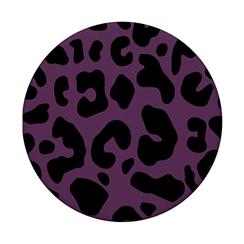 Purple Leopard Cheetah Print Animal For Women Girls Cute PopSockets PopGrip: Swappable Grip for Phones & Tablets