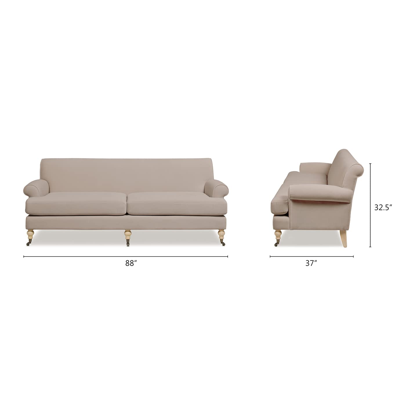 Jennifer Taylor Home Bliss Lawson Two-Cushion Tightback Sofa
