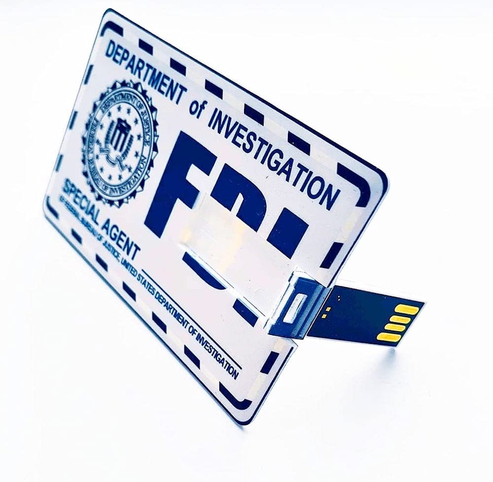 USB Flash Drive 64GB Thumb Drive High Speed USB Drive USB 2.0 Memory Stick FBI/CIA ID Card Certificate Accessories Design Waterproof