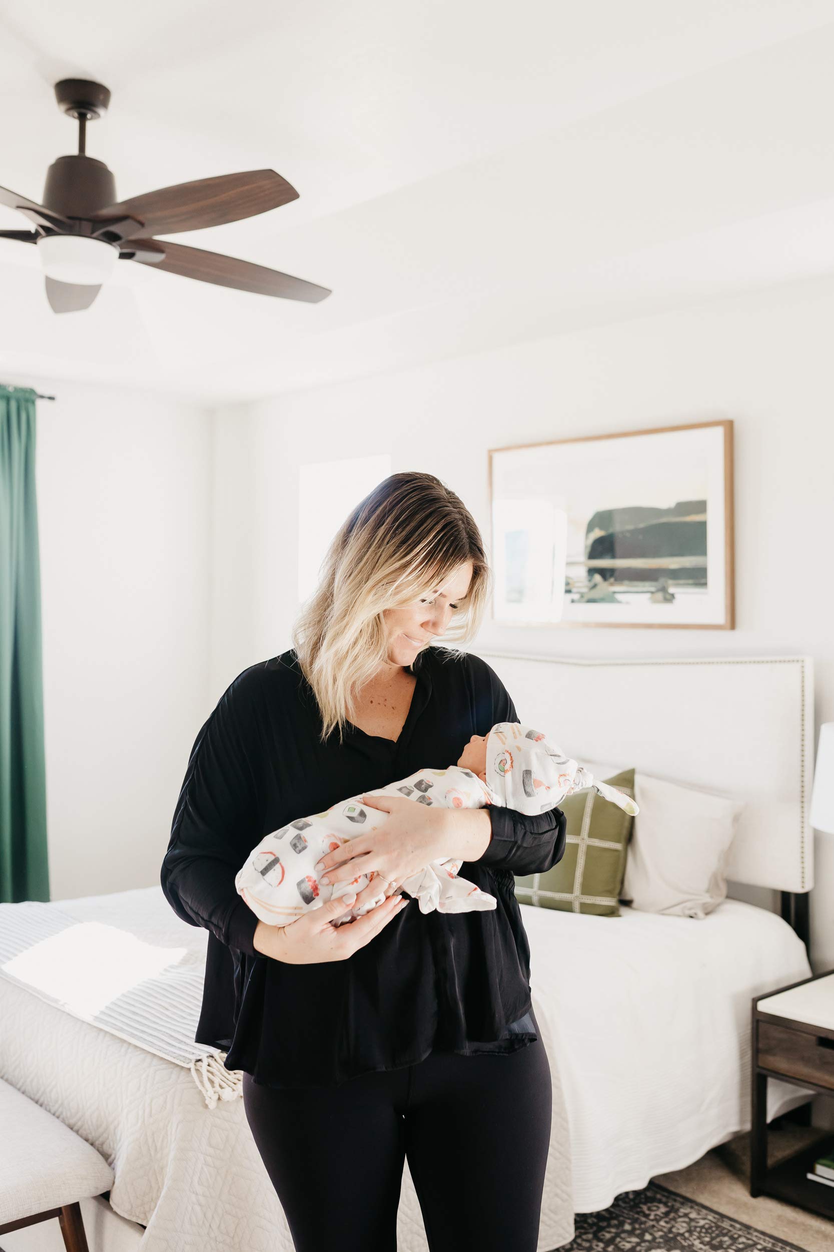 Large Premium Knit Baby Swaddle Receiving Blanket "Baja" by Copper Pearl