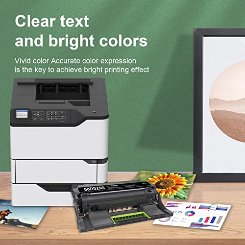 58D0Z00 Drum Unit - Dawn 1 Pack 58D0Z00 Imaging Drum Replacement for Lexmark B2865dw MS725dvn MS821dn MS821n MS823dn MS825dn MS826de MX721ade MX722ade MX822ade MX826ade MX826adxe Printer