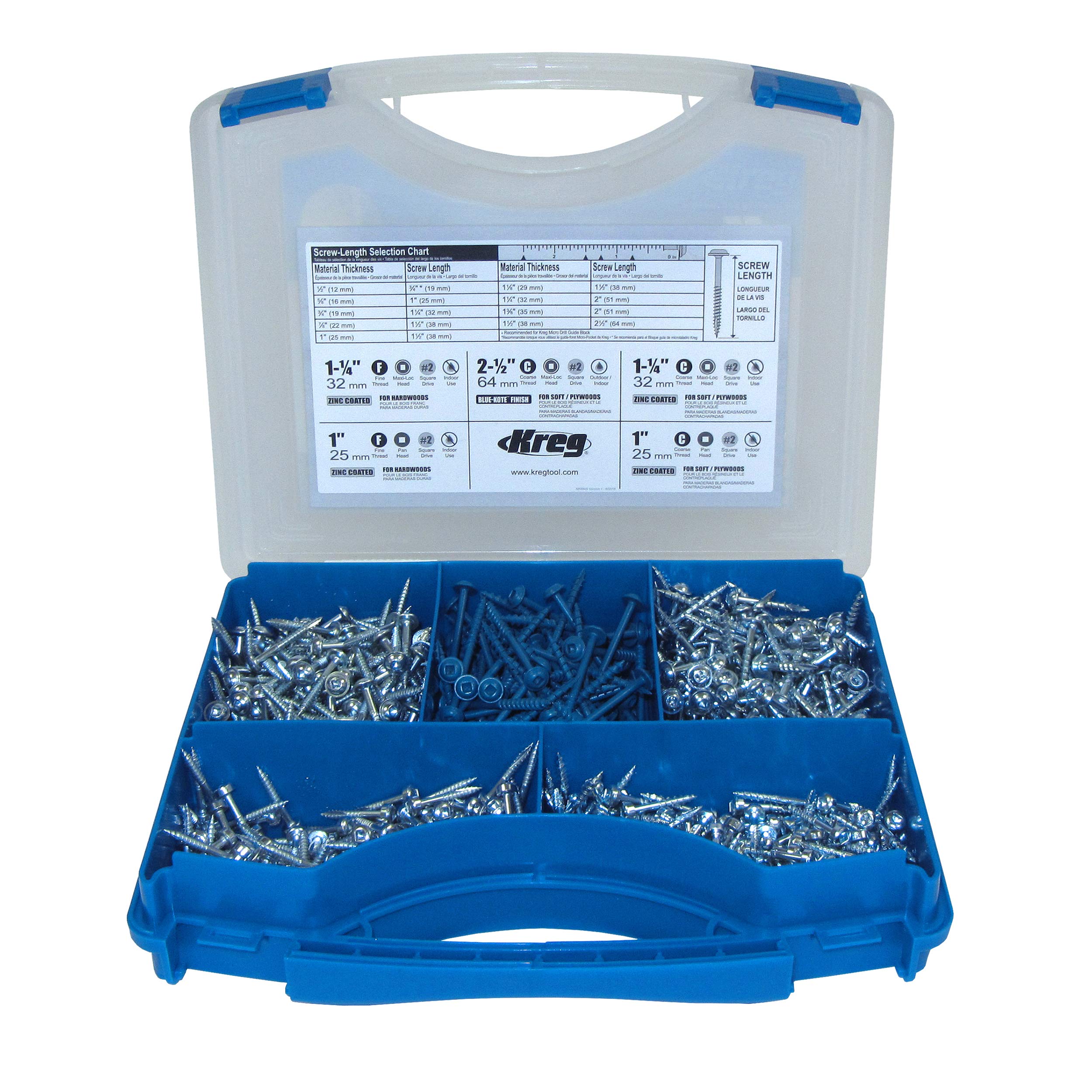 Kreg Enterprises Inc Sk03 Pocket-Hole Screw Kit 675 Piece