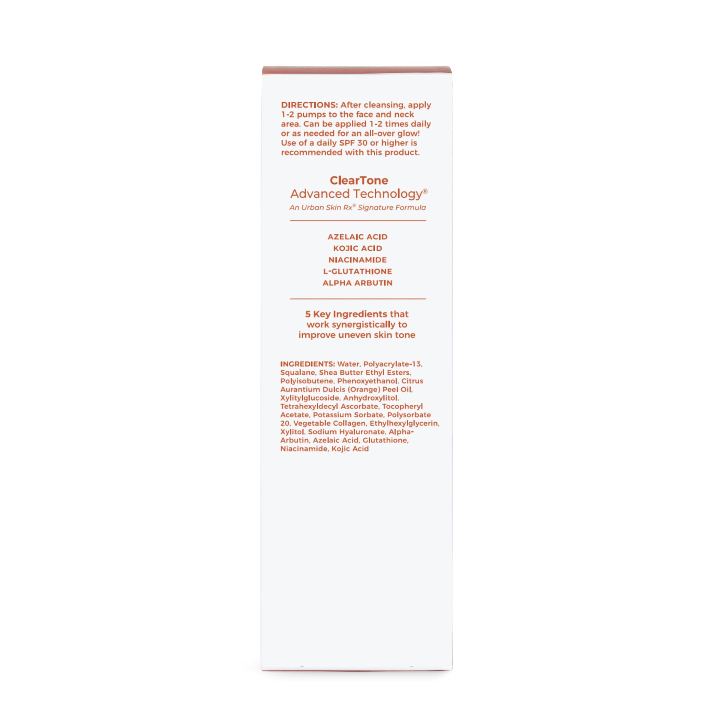 Urban Skin Rx Radiant & Bright Glowing Moisturizer, Lightweight Antioxidant-Rich Daily Skin Moisturizer | Hydrates and Brightens, with Collagen, Hyaluronic Acid, and Vitamins C & E, 1.7 oz