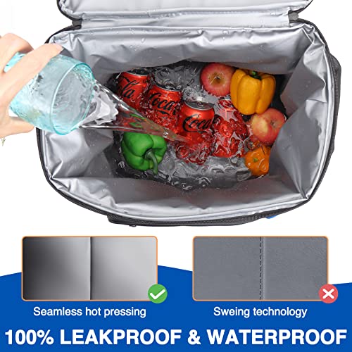 Heytrip Cooler Backpack 54 Cans Insulated Cooler Bag with Sternum Strap, Keep Freeze for 20 Hours, Waterproof & Leak-Proof Cooler with Multi-Compartments(White)