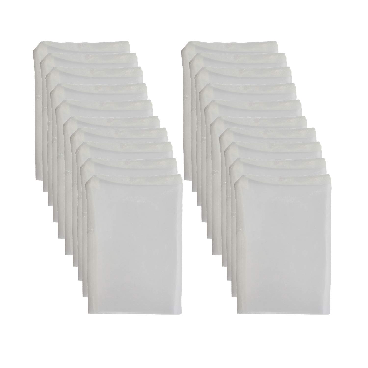 Dulytek Premium Nylon 20 Pcs Filter Bags, 25 Micron, 2" x 3", Double-Stitching, Zero Blowouts, Made in the USA