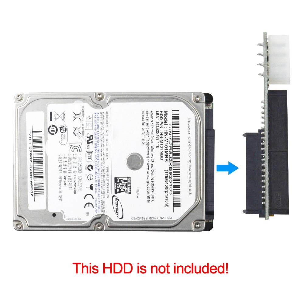 GODSHARK 2.5 inch SATA to 3.5 inch IDE Adapter, 2.5 or 3.5 Inch HDD or SSD SATA Hard Drive to 40 Pin 3.5 Inch PATA Desktop Converter Card