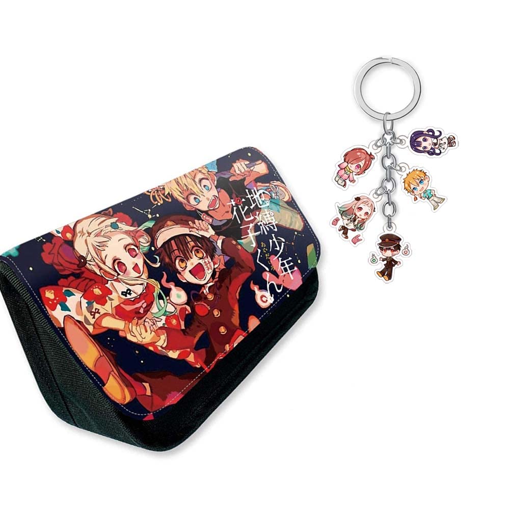 SZMLJH Hanako Kun Pencil Case Anime Toilet Bound Hanako Kun Pencil Bag Large Capacity Pencil Case with Keychain Pendant (01)