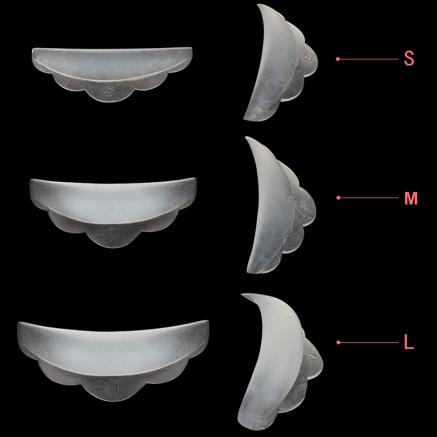 Silicone Eyelash Perming Tool Set, include 6 Pairs Eyelash Perming Curler Silicone Pad and Lash Y Brush, 13 Pieces Totally
