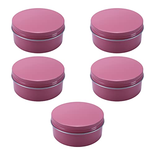 Othmro 12Pcs 5.1oz Metal Round Tins Aluminum Tin Cans Jar Refillable Containers 150ml Tin Cans Tin Bottles Containers with Screw Lid for Salve Spices Lip Balm Tea Candies Silver 83×38mm