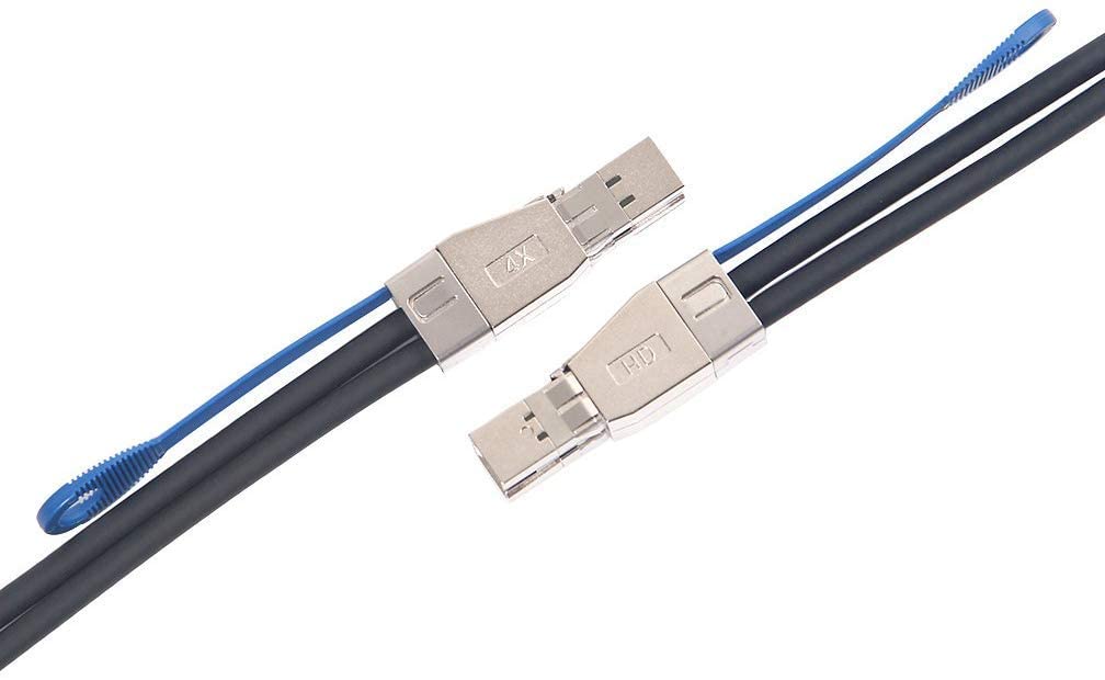 ipolex 12G External Mini SAS HD SFF-8644 to SFF-8644 Cable for Server, Raid Card & PCI Express Controller, 1-m(3.3ft)