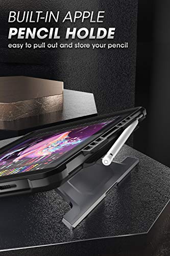 SUPCASE UB Series Designed for iPad 10.2 2019/2020/2021, iPad Air 3 Case 10.5 Inch, with Built-in Apple Pencil Holder Full Body Rugged Protective Case for iPad 9th/8th/7th Generation (Black)