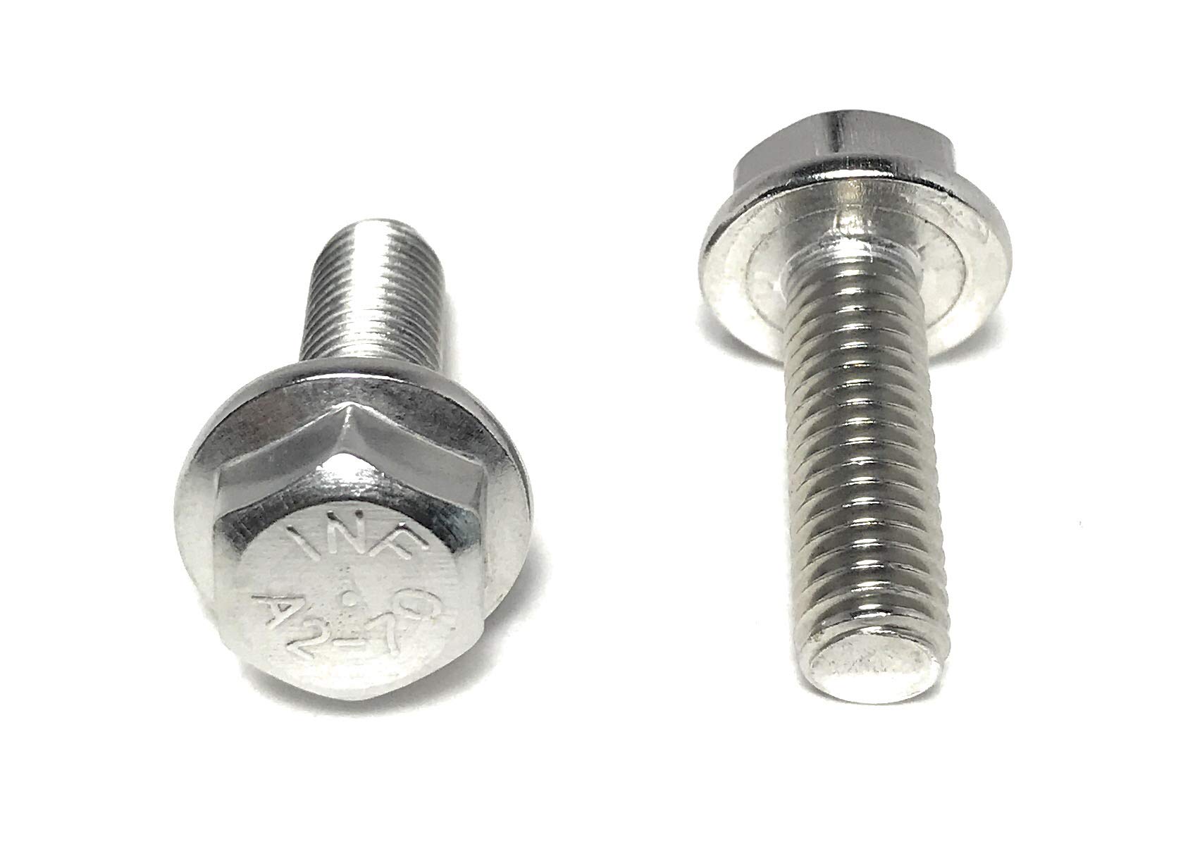 M8-1.25 x 25 Stainless Steel Flange Bolt DIN 6921 A2 Stainless Steel (10 Pieces) M8x25