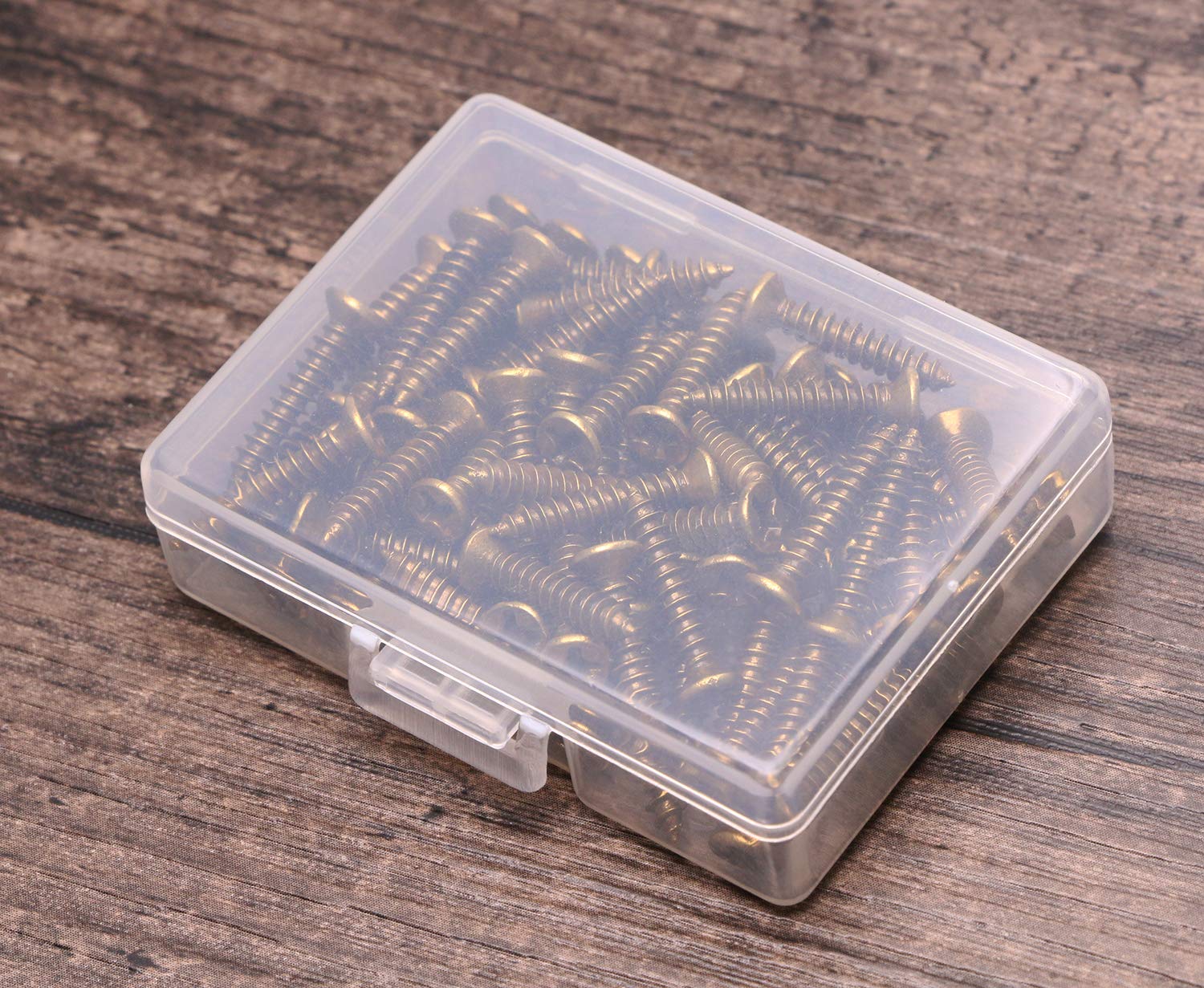 Mini Skater M3 ×16mm Bronze Cross Flat Head Tapping Wood Screws with Oxide and Wax Screws, 100PCS