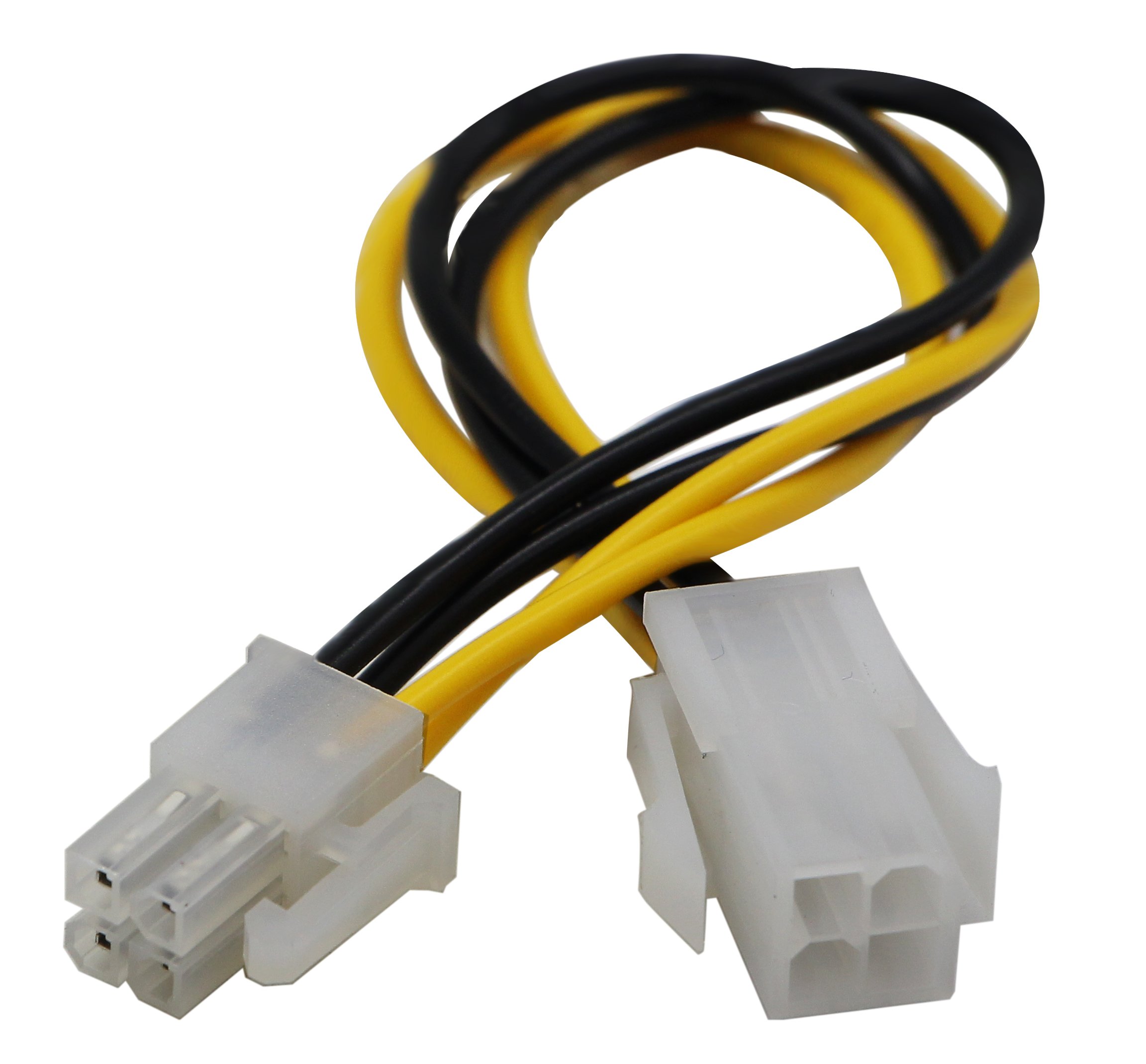 zdyCGTime(2-Pack) 4-Pin Molex M/F SATA Cable ATX 12V Power Supply 4-Pin CPU Male to Female CPU Motherboard Power SATA Extension Cable(20CM/8 Inch)