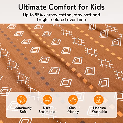 Besrey Changing Pad Cover, Baby Premium Diaper Changing, Ultra-Soft Stretchy Jersey Knit Cotton, Breathable Cradle Sung Sheet Set for Boys & Girls, 2 Pack, Fit 32"/34"x16"Pad(Boho Rainbow Birds)