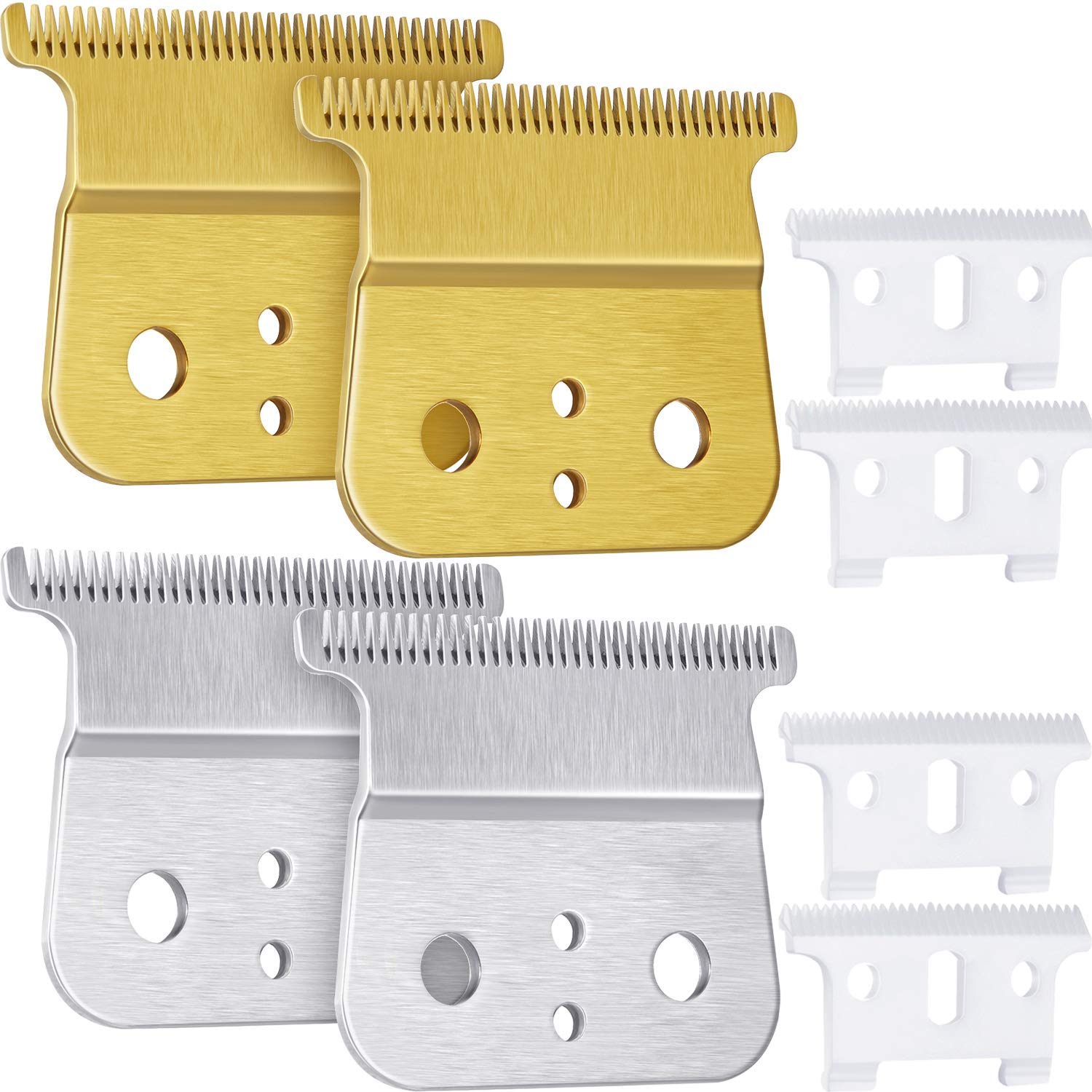 4 Pairs Replacement T-Blade Hair Trimmer T Ceramic Blade Hair Clipper Replacement T Blades Clipper Set