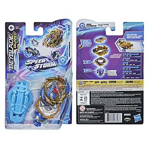 BEYBLADE Burst Surge Speedstorm Super Hyperion H6 Spinning Top Starter Pack -- Attack Type Battling Game Top with Launcher, Toy for Kids