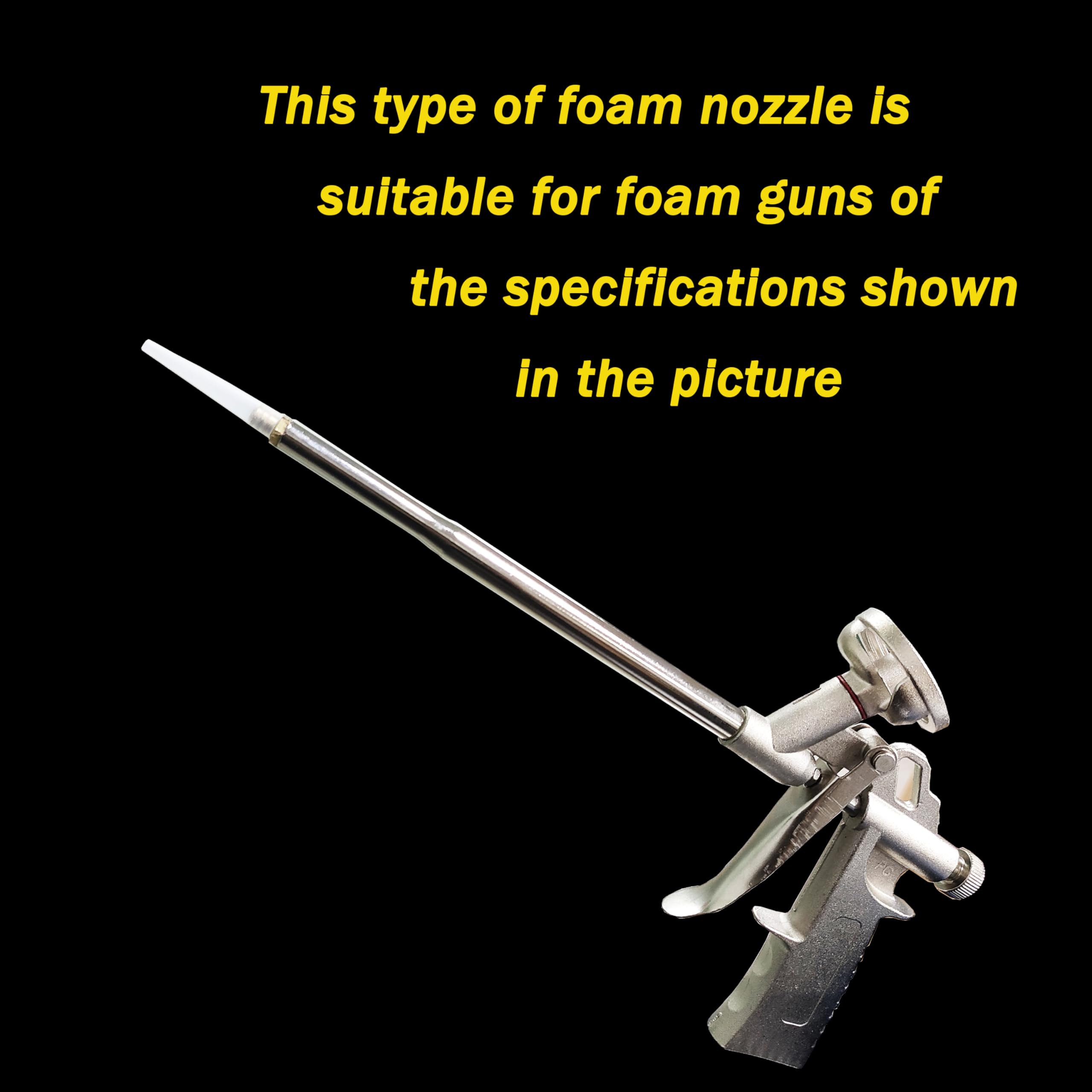 Spray foam gun nozzle,Spraying foam gun accessories,Reusable sealed small nozzles,replacement expansion tool supplies for construction use(16 pieces of white transparent packaging)