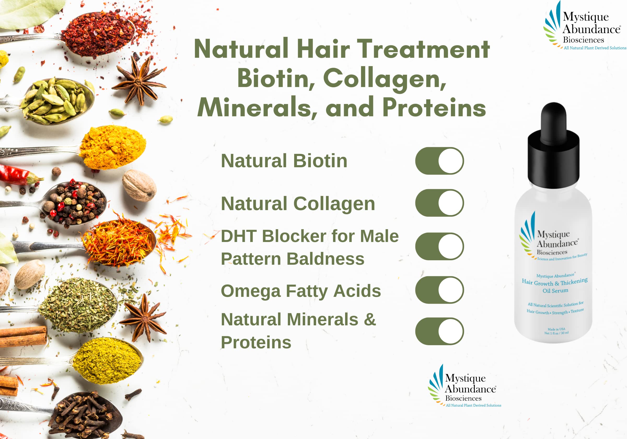 Herbal Hair Growth Oil: Extra Strength Serum for Growth, Anti-Thinning & Hair Fall, Tangle-Free Tresses, Soothe Dandruff, Dry & Itchy Scalp, and Combat Male Pattern Baldness