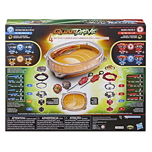 BEYBLADE Burst QuadDrive Cosmic Vector Battle Set - Battle Game Set with Beystadium, 2 Battling Top Toys and 2 Launchers for Ages 8 and Up