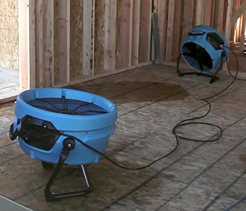 Dri-Eaz Stealth AV3000 24” High Velocity Axial Fan (F568), 2600 CFM, Blue, Low Noise, Industrial Fan, Pivot and Lock, Multi Purpose, Ventilate, Dry Floors, Variable Speed, 2.7 Amps, Easy Carry