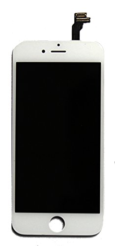 for iPhone 6 Plus 5.5 Inch LCD Digitizer Display Touch Screen Replacement Full Complete Front Glass Frame Assembly with Repair Tools Kit Model: A1522 A1524 A1593 in White