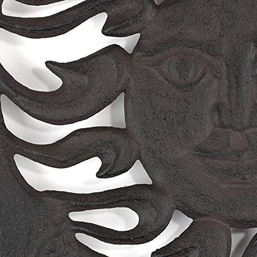 gasaré, Trivet for Hot Dishes, Pots and Pans, Metal Trivet, Sun and Moon Design, Cast Iron, Rubber Feet Caps, Ring Hanger, 8 Inches, Brown Finish, 1 Unit