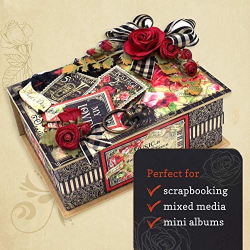 Graphic 45 Rose Bouquet CollectionâTriumphant Red Paper Flowers, Multi