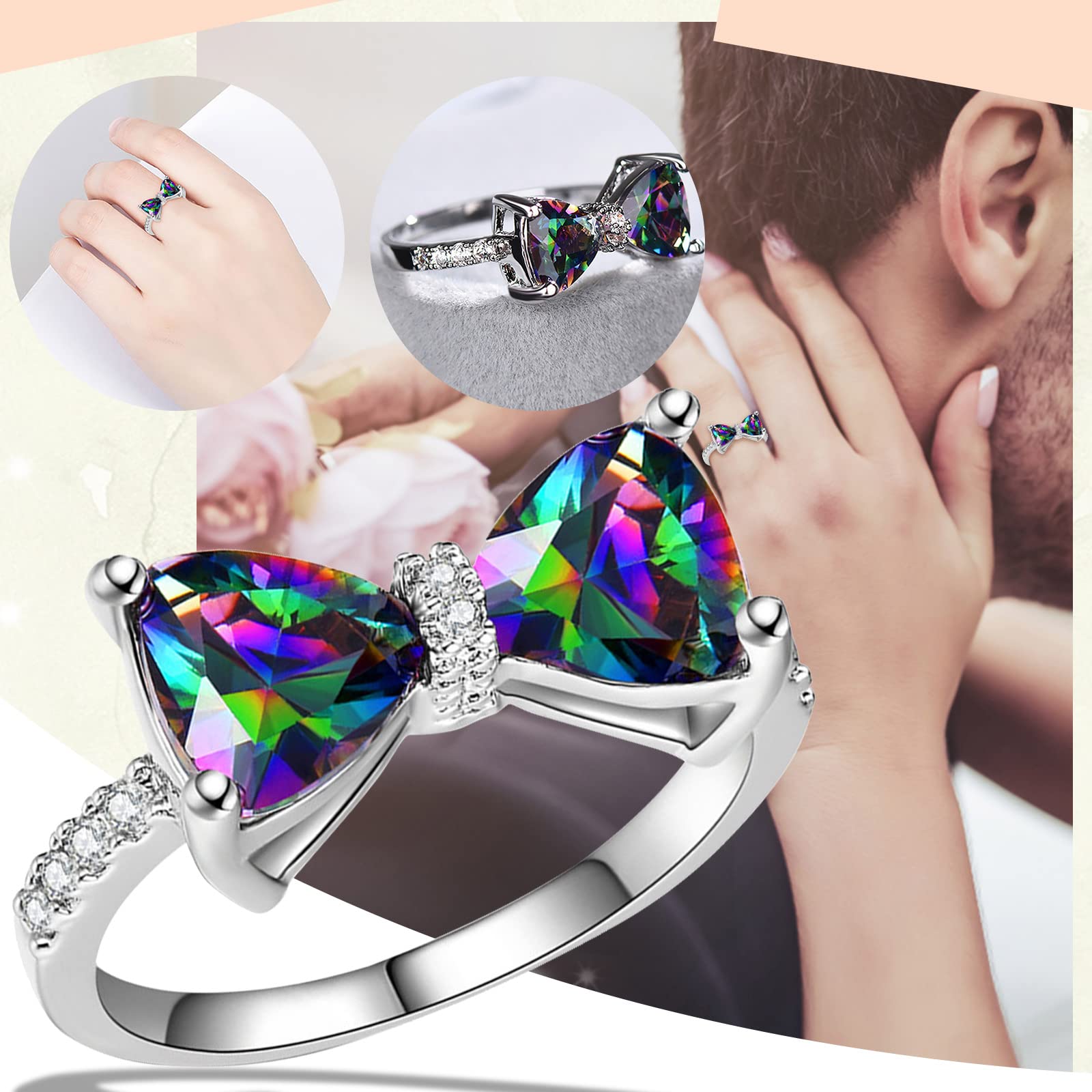 2023 New Diamond Butterfly Ring, Personality Gift's Women's Fashion Rings Creative Rings