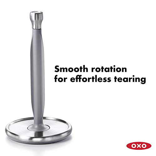 OXO Good Grips Steady Paper Towel Holder & Good Grips SimplyTear Paper Towel HolderĀ - Stainless Steel