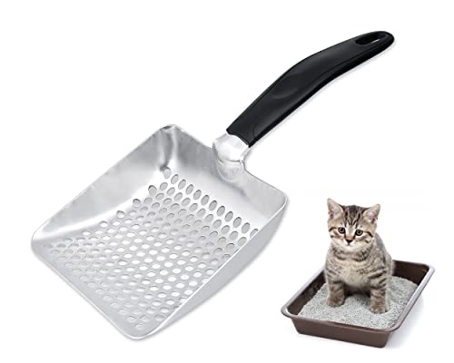 DS. DISTINCTIVE STYLE Cat Litter Scoop Deep Shovel Metal Sifter (Small Round Holes)