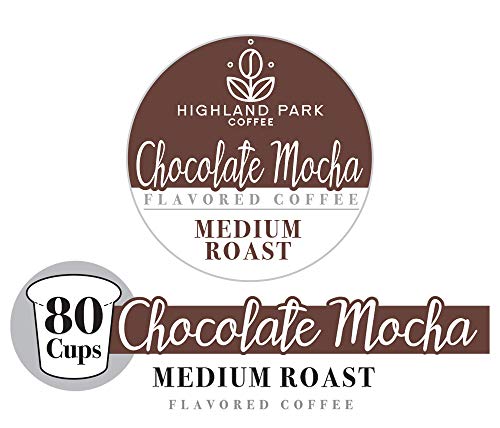 Highland Park Coffee Single Serve Coffee Pods, Chocolate Mocha, Chocolate Mocha, 80.0 Count