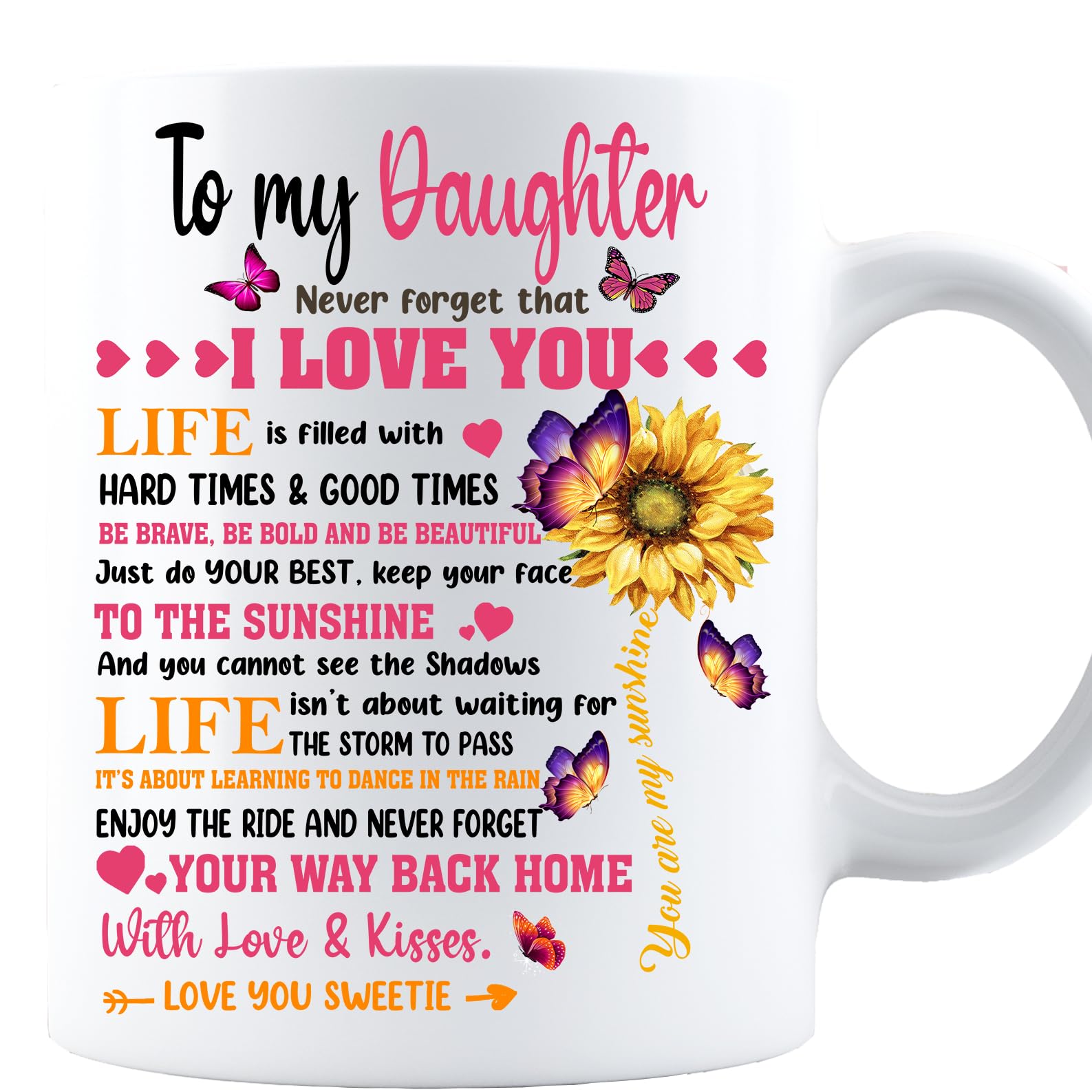 PerfectoStore Sunflower To My Daughter Never Forget That I Love You Mug – To My Dear Daughter In Law I Gave You My Amazing Son- Christmas presents gifts, Coffee Mug Birthday gifts 11oZ Coffee Cup
