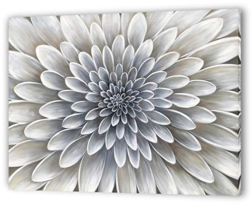 Yihui Arts White Flower Wall Painting Hand Painted Floral Pictures Artwork For Living Room Decoration
