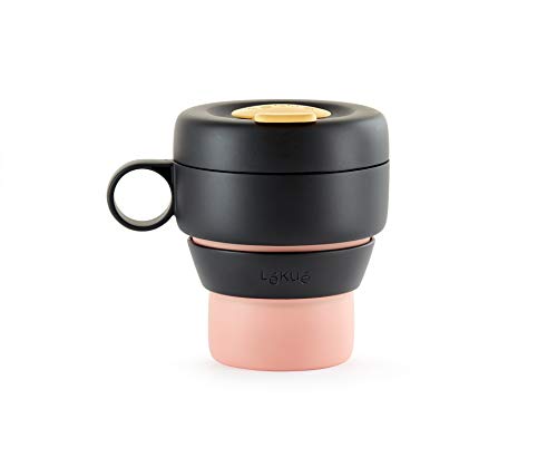 Lekue Go, 11.8 fl. oz. Reusable Travel Mug, 11.8oz, Coral