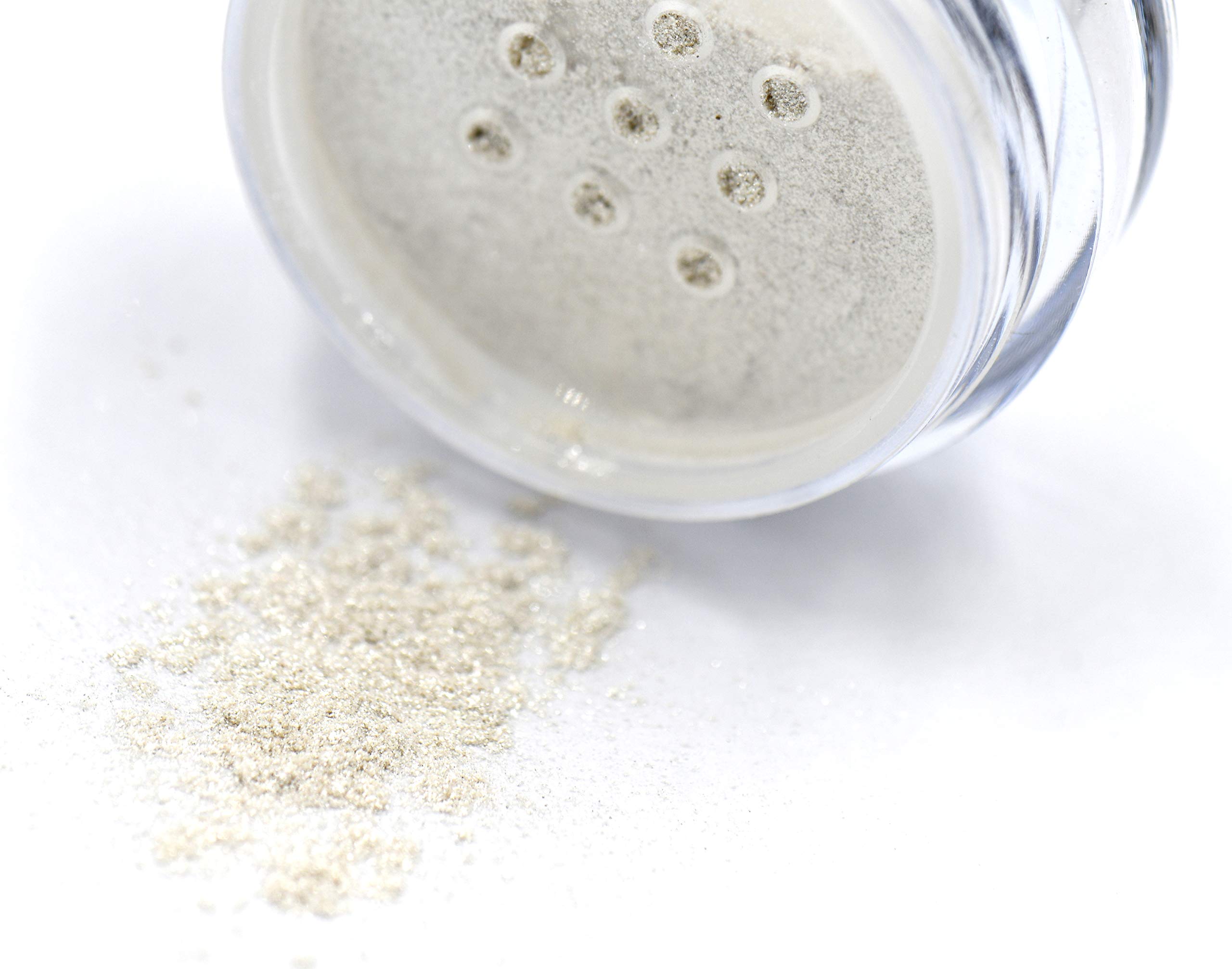 Pure Ziva White Sparkle Vanilla Shimmer Vegan Single Loose Eyeshadow; Talc, Paraben & Cruelty Free