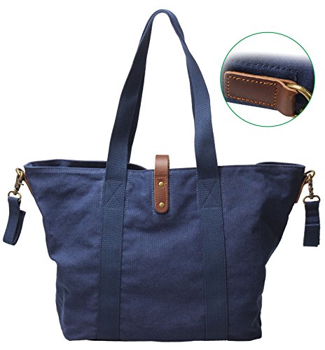 Diaper Tote Bag Mom Shoulder Bag Baby Canvas Nappy Bag For Boys And Girls M02 (blue)