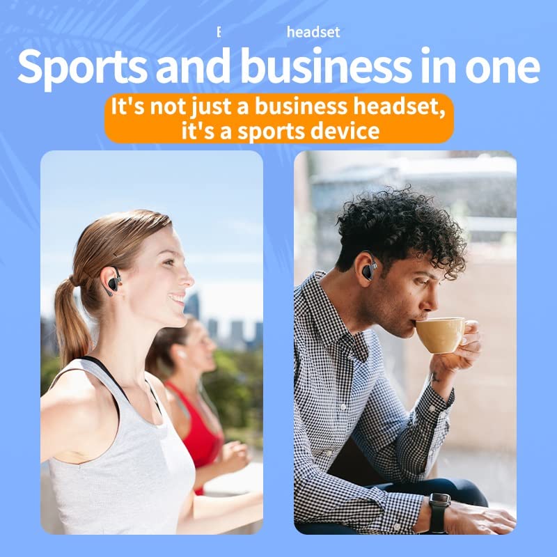 Green Vanguard Ear-Hook Wireless Bluetooth-Compatible 5.2 Earphones Touch Business Headset Waterproof Sport Headphone