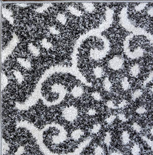 Gertmenian Area Rug 3 Piece Sets Non-Shedding Soft Modern Contemporary Carpet pc Living Room Dining Entryway Bedroom Runner Rugs Gift Set, 2x6 5x7 8x10 Large, Brown Abstract Floral, 81741