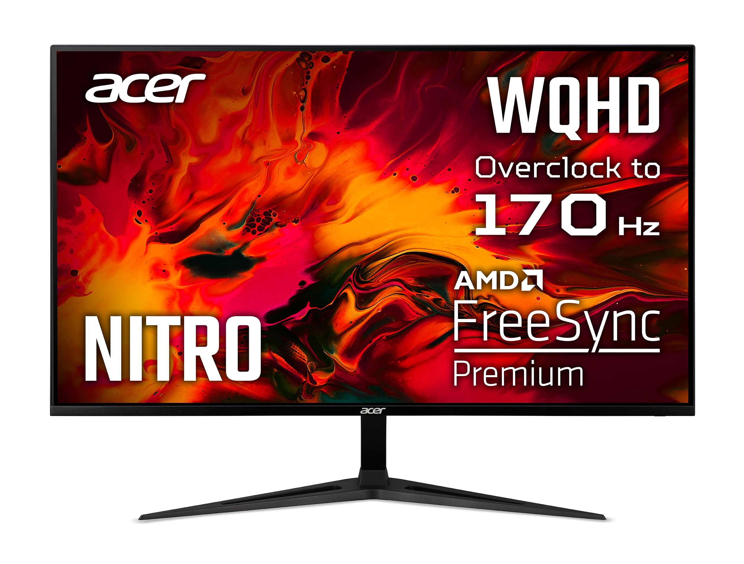 Acer Nitro RG321QU Pbiipx 31.5" Zero-Frame IPS WQHD 2560 x 1440 Gaming Monitor | AMD FreeSync Premium | Overclock to 170Hz | 1ms (VRB) | Ultra-Thin | 1 x Display Port 1.4 & 2 x HDMI 2.0