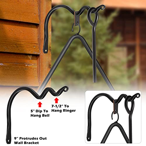 Blacksmith Iron Dinner Bell Hand Made 12β Triangle Dinner Bell Heavy Duty Primitive Hand-Forged Wrought Iron Triangle Dinner Bell Iron Triangle Chime