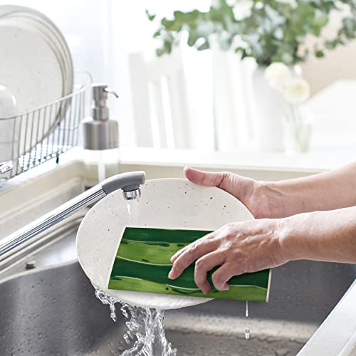 AnyDesign Watermelon Swedish Kitchen Dishcloth Summer Absorbent Cotton Dish Towel Melon Fruit Dish Cloth for Housewarming Cleaning Wipes, 6Pcs, 7 x 8 Inch
