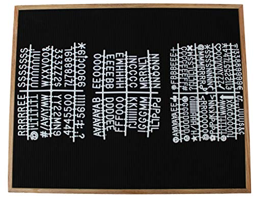 Executive Office Solutions Extra Large Changeable Letter Board - Black Felt With Solid Oak Frame, Wall Mount, Canvas Bag, Letter Clippers, Letter Box and 450 Characters 24 x 30 Black (LB5)